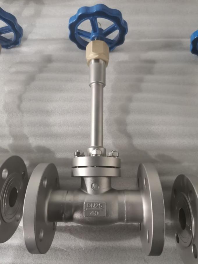 Extended Stem Cryogenic Flange Globe Valve With Wheel Handle