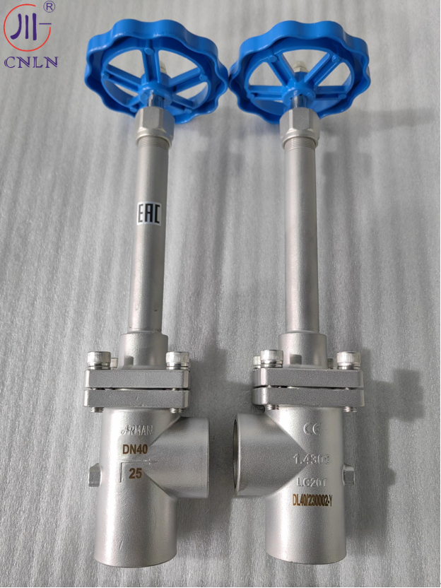 Stainless Steel DN32 PN50 Cryogenic Globe Valve Angle Type for LNG/LOX ...