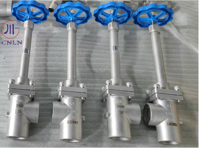 CF3/CF8 Stainless Steel DN15/DN32/DN40 PN50 Cryogenic Globe Valve Angle ...