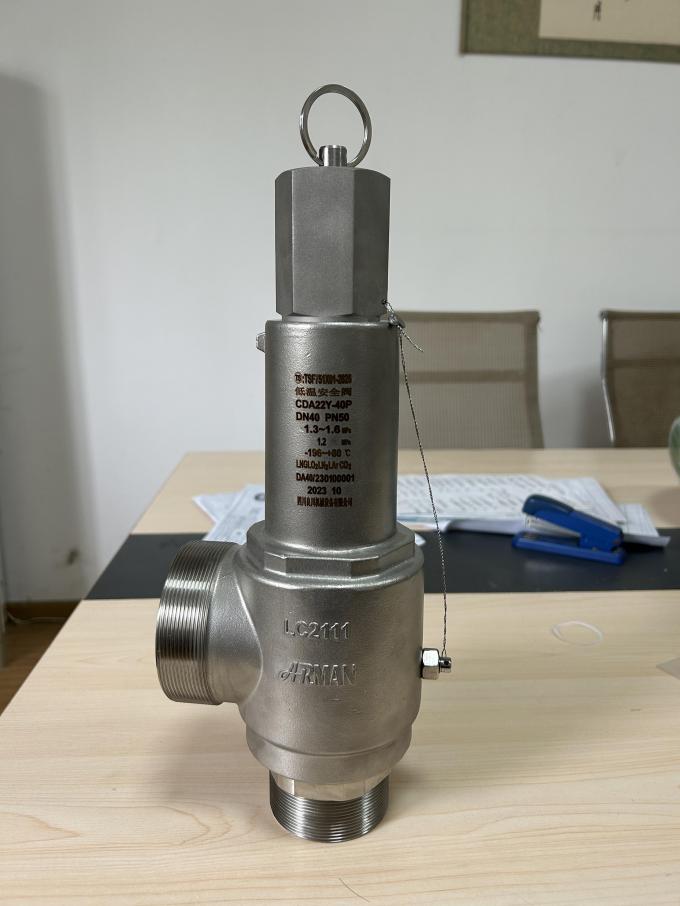Stainless Steel DN40 PN50 Cryogenic Full Lift Safety Valve for Tank ...