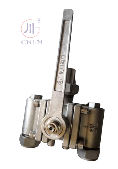 Low Temperature 3 Way Ball Valve DN25 Stainless Steel For LNG / LOX ...