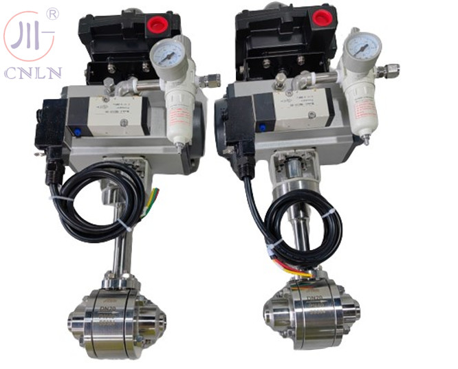 CF3/CF8 DN15/DN20 SS304/SS316 Cryogenic Pneumatic Ball Valve For LNG ...