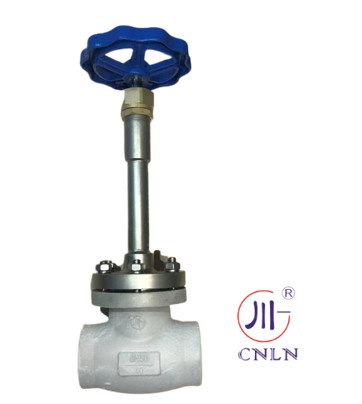 DN40 Cryogenic Long Stem Globe Valve PTFE Valve CF8 CF3 Blue Handwheel ...