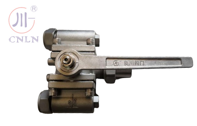 Cryogenic Three Way Ball Valve Stainless Steel With Burst Disk