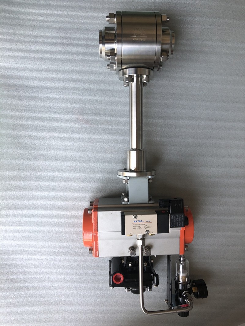CF3/CF8 SS304/SS316 Cryogenic Pneumatic Ball Valve For LNG/LOX/LN2/LAR